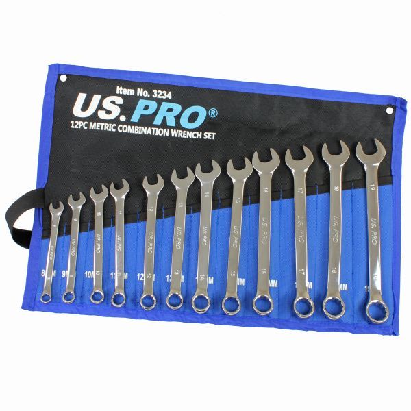 12PC METRIC COMBINATION WRENCH SET 8-19MM Toolfin